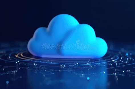 Artificial Intelligence In The Cloud Machine Learning Technology Stock Illustration