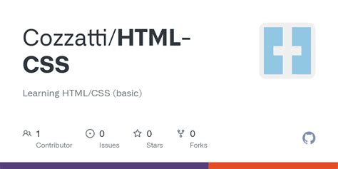 GitHub Cozzatti HTML CSS Learning HTML CSS Basic