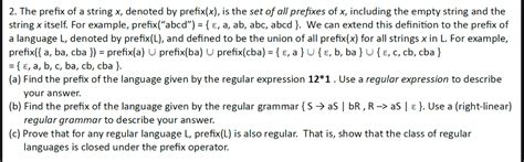Prefix Of A Regular Language Raskmath