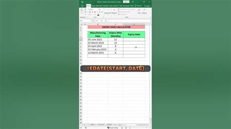 🔥how To Make Expiry Calculator In Exce Youtube