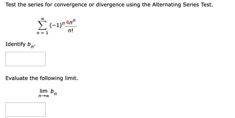 Solved Test The Series For Convergence Or Divergence Using
