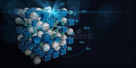 Abstract Visualization Analyze Algorithm Cubes And Spheres Quantum
