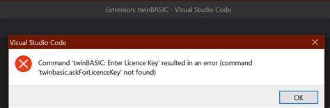 Enter License Key Throws Error · Issue 479 · Twinbasictwinbasic · Github