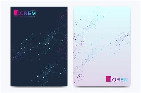 현대 벡터 템플릿 브로셔 전단지 전단지 광고 표지 카탈로그 잡지 또는 연례 보고서에 대 한 A4 크기입니다 비즈니스 과학 의학