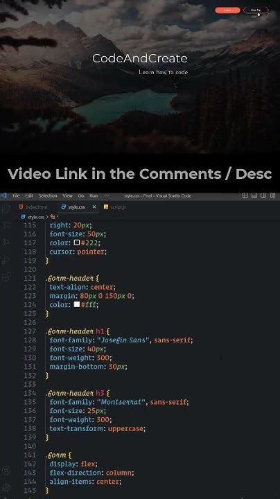 Landing Page With Modal Forms Using Html Css And Javascript Shorts Youtube