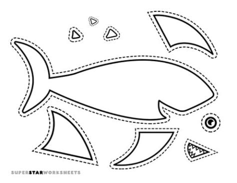 Shark Template Superstar Worksheets