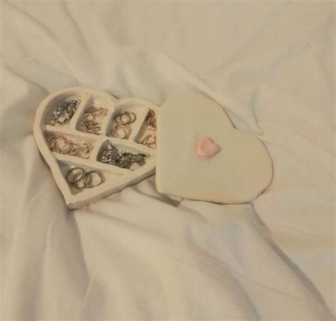 Diy Pottery Heart Jewelry Tray Dry Clay Ideas Aesthetic Ceramic