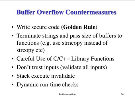 Ppt Buffer Overflow Powerpoint Presentation Free Download Id1729636