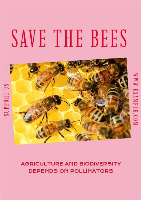 Save Bees Poster Template Customizable Premium Editable Template