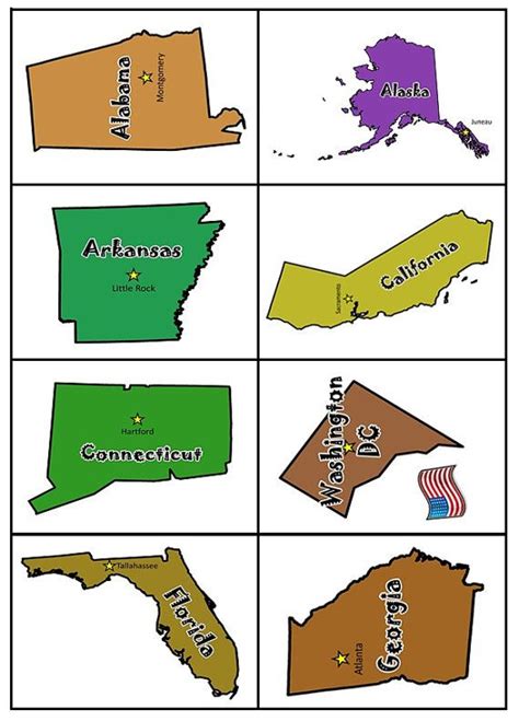 Scrambled Game Us Geography Game 50 States And Capitals Learning Game