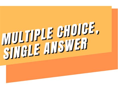 Multiple Choice Single Answer Pte Awesome English