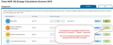 Student Access Assignments Dosage Calc 360 Fa Davis Customer