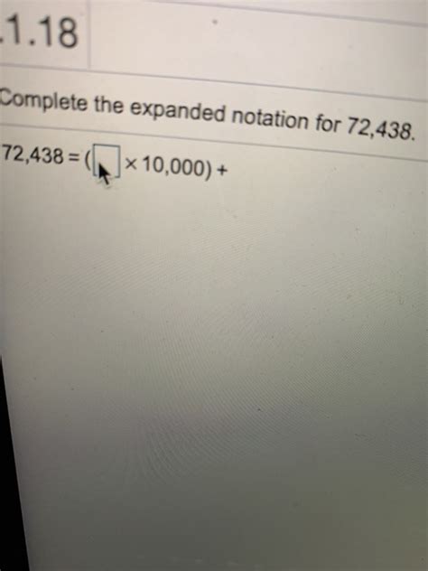 Solved Complete The Expanded Notation For Chegg