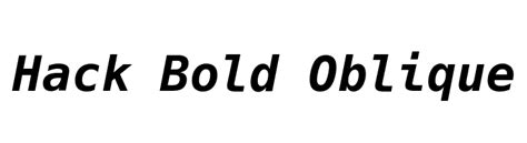 Hack Bold Oblique Font FFonts Net