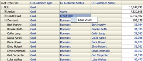Oracle Bi Ee 11g Navigation And Passing Parameters Using Hierarchical