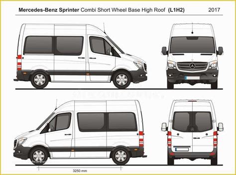 Free Vehicle Templates For Car Wraps Of Mercedes Sprinter Swb High Roof