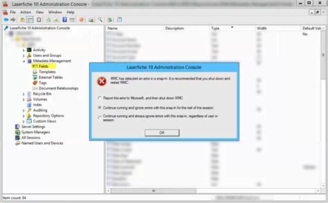 Mmc Has Detected An Error In Snap In For One User Laserfiche Answers