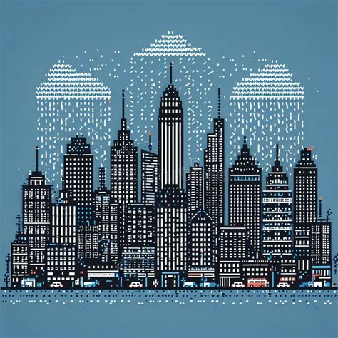 Text Based Cityscape Use Ascii Characters To Create A Minimalist Stock Illustration