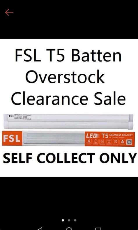 Fsl T5 Batten Tube Furniture And Home Living Lighting And Fans Lighting On Carousell