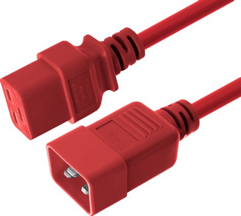 Buy Power Cable C20 M C19 F 3m Red 30125