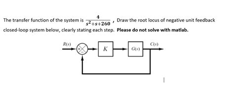 Solved 4 The Transfer Function Of The System Is 32s260