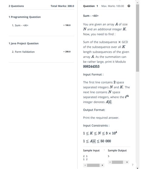 Algorithm Subsequence Sum And Gcd Stack Overflow