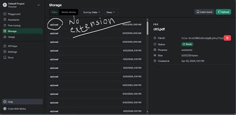 Openai Api Assistant Api Error Files With Extensions None Are Not