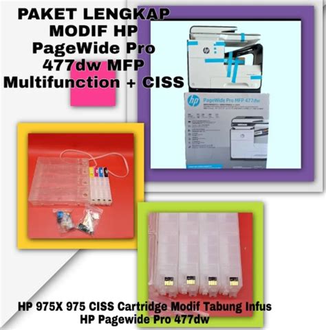 Paket Lengkap Modif Hp Pagewide Pro 477dw Mfp Multifunction Printer Hp