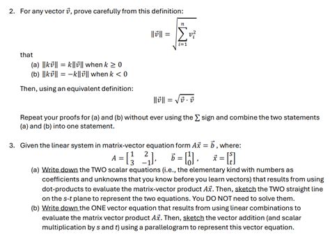 Solved For Any Vector Vec V Prove Carefully From This Chegg Com
