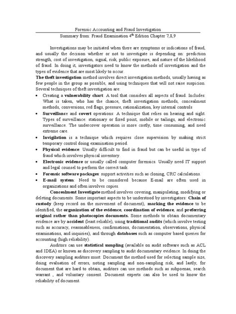 Forensic Auditing Pdf Audit Cost Of Living