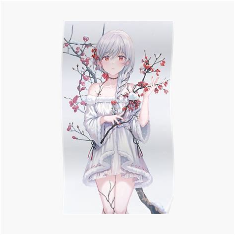 Cute Anime Girl Poster For Sale By Mrkorecki Redbubble