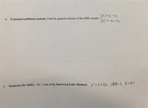 Solved Constant Coefficient Systems Find The General Chegg Com