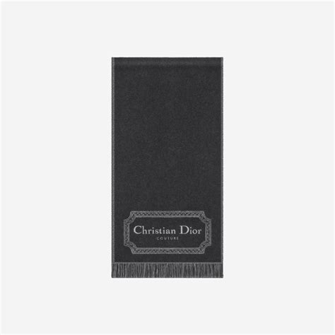디올 크리스찬 디올 쿠튀르 울 스카프 앤트러사이트 그레이 Dior Kream