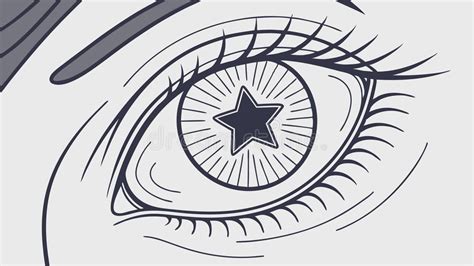 Human Eye With Star Pupil Wonder And Imagination Vision Vector Design