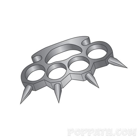 Heart Brass Knuckles Drawing