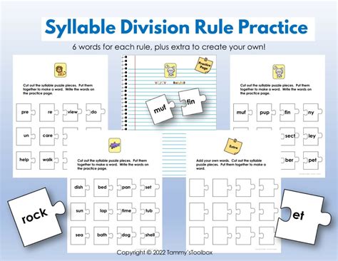Syllable Division Rules Bundle Print And Digital Resources Made By