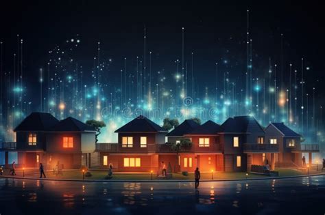 Digital Community Smart Community Digital Network In Society Concept