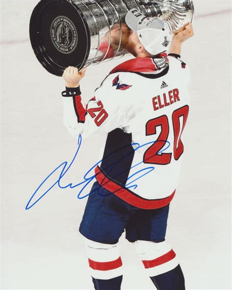 Lars Eller Signed Washington Capitals 8x10 Photo Overtime Autographs