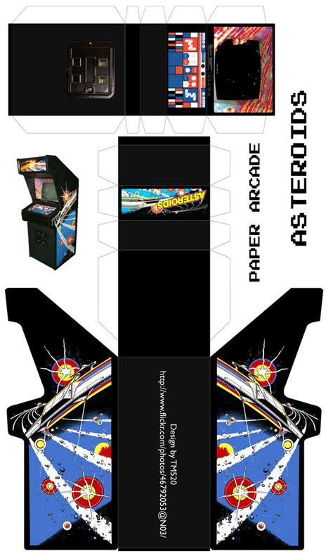 Paper Arcade 13 Asteroids Diy Paper Model