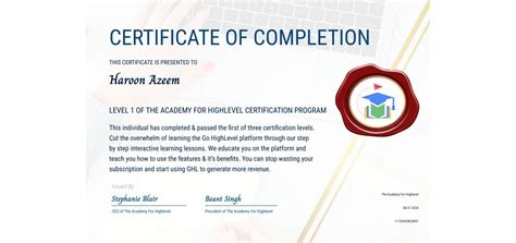 Haroon Azeem On Linkedin Level 1 Of The Academy For Highlevel The