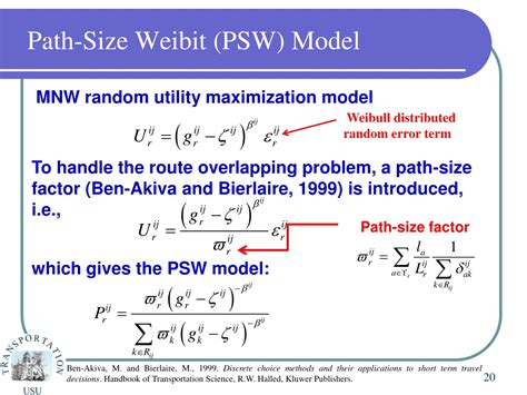 Ppt A Path Size Weibit Stochastic User Equilibrium Model Powerpoint