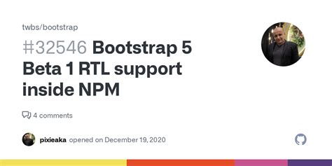 Bootstrap 5 Beta 1 Rtl Support Inside Npm · Issue 32546 · Twbs