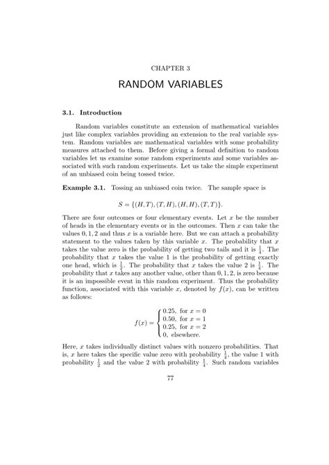 PDF Random Variables