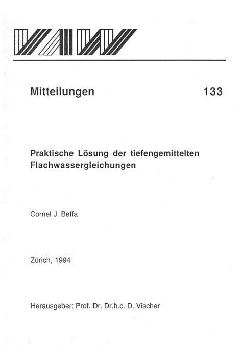 PDF Practical Solutions For Depth Averaged Shallow Water Equations