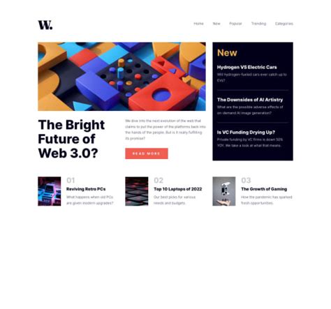 Frontend Mentor News Homepage With Subgrid And Accessible Animated Mobile Menu Coding