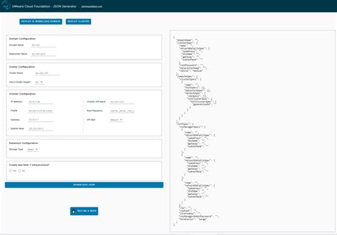 Web Ui To Create Vcf Json Files Mgustafsson Yet Another Vmware Blog