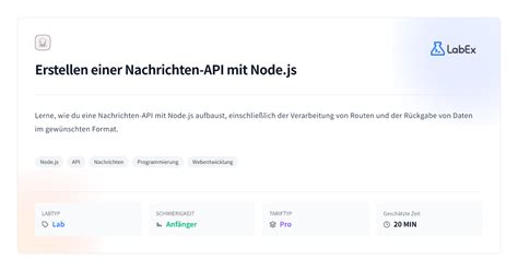 Erstelle Eine Einfache Nachrichten Api Mit Nodejs Programmier Tutorials Labex
