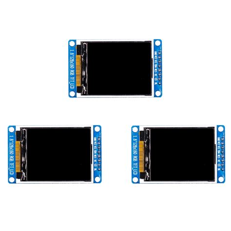 3x 1 8 Inch Lcd Display Module Full Color 128x160 Rgb Spi Tft Lcd Display Module St7735s 3 3v