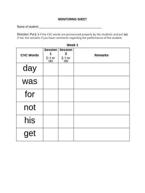 Monitoring Sheet For Action Research Pdf