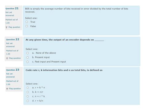 Solved Ber Is Simply The Average Number Of Bits Received In